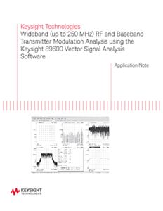 Wideband RF and Baseband Transmitter Modulation Analysis | Keysight