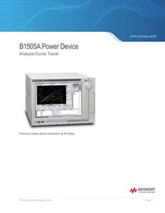 B1505A Power Device Analyzer/Curve Tracer | Keysight