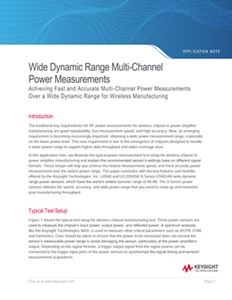 Wide Dynamic Range Multi-Channel Power Measurements | Keysight