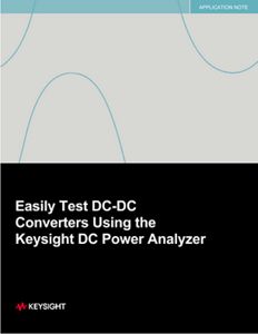 N6705C DC Power Analyzer | Keysight