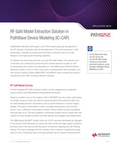 RF GaN Model Extraction Solution in PathWave Device Modeling (IC-CAP ...