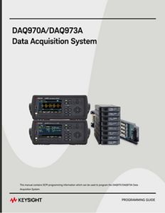 DAQ970A/DAQ973A Data Acquisition System - Programming Guide | Keysight