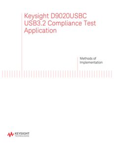 D9020USBC USB 3.2 Tx Compliance Test Software | Keysight