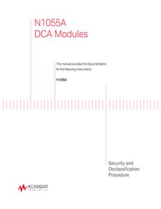 Keysight N1055A Security and Declassification Procedure | Keysight