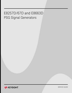 E8257D/67D and E8663D PSG Signal Generators Service Guide | Keysight