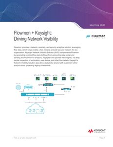 Flowmon + Ixia: Driving Network Visibility | Keysight
