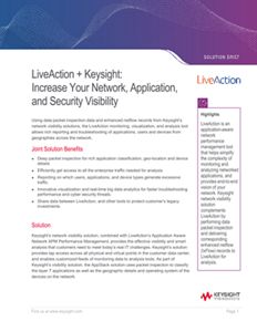 LiveAction Solution Brief | Keysight