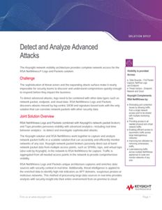RSA NetWitness and Ixia Solution Brief | Keysight