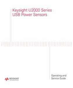 U2000 Series USB Power Sensor Operating And Service Guide | Keysight