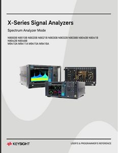 X-Series Signal Analyzer Spectrum Analyzer Mode User's & Programmer's Reference | Keysight