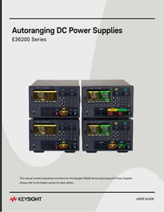 E36200 Series Autoranging DC Power Supplies User Guide | Keysight