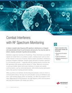 Combat Interferers with RF Spectrum Monitoring | Keysight