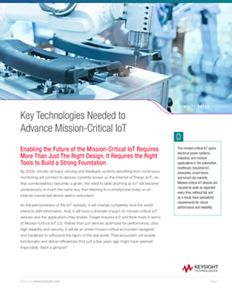 Key Technologies Needed to Advance Mission-Critical IoT | Keysight