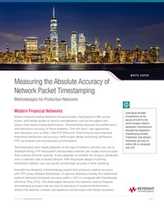 Measuring the Absolute Accuracy of Network Packet Timestamping | Keysight