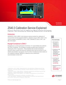 Calibration Service Selection Guide | Keysight