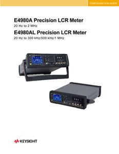 E4980AL Precision LCR Meter 20 Hz to 300 kHz/500 kHz/1 MHz | Keysight