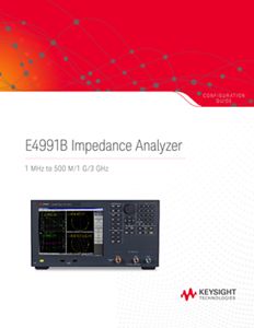 E4991B Impedance Analyzer, 1 MHz to 500 MHz/1 GHz/3 GHz | Keysight