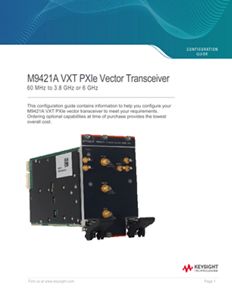 M9421A VXT PXIe Vector Transceiver | Keysight