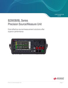 B2900 Series Precision Source/Measure Units (SMU) | Keysight