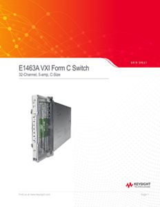 E1463A 32-Channel, 5 Amp, Form C VXI Switch | Keysight