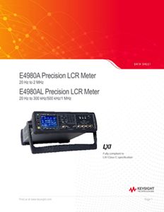 E4980A Precision LCR Meter, 20 Hz to 2 MHz | Keysight