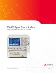 E5052B Signal Source Analyzer (SSA) | Keysight