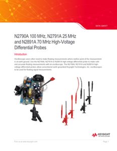 N2790A High-Voltage Differential Probe, 100 MHz | Keysight