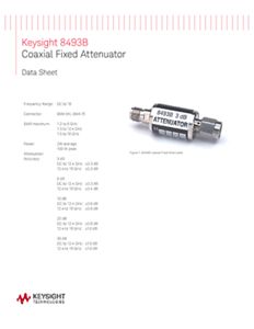 8493B Coaxial Fixed Attenuator, DC to 18 GHz | Keysight
