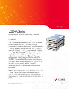U2600A Series USB Modular Isolated Digital Input/Output | Keysight