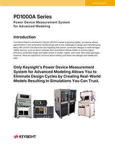 PD1000A Power Device Measurement System for Advanced Modeling | Keysight