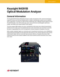 N4391B Optical Modulation Analyzer | Keysight