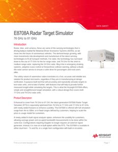 Radar Target Simulator 76 GHz to 81 GHz | Keysight