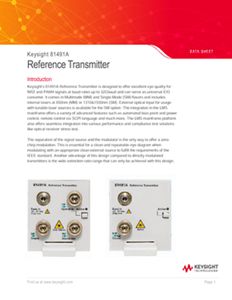 81491A Reference Transmitter | Keysight