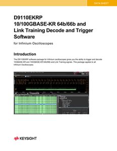 D9010EKRP 10G/100GBASE-KR 64b/66b and Link Training Decode/Trigger Software | Keysight