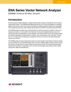 E5080B ENA Vector Network Analyzer | Keysight