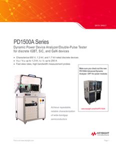 PD1500A Dynamic Power Device Analyzer/Double Pulse Tester | Keysight