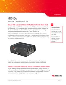 M1740A mmWave Transceiver for 5G | Keysight