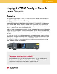 N7778C Tunable Laser Source, High Power and Low SSE, Value Line | Keysight