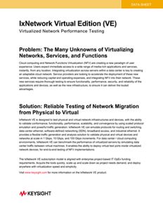 IxNetwork VE | Keysight