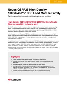 Novus QSFP28 100-50-40-25-10GE | Keysight