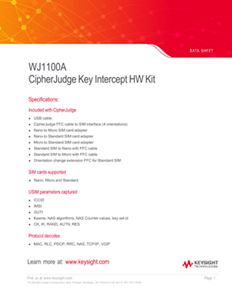WJ1100A CipherJudge Key Intercept Hardware Kit | Keysight