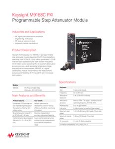 M9168C PXI Programmable Step Attenuator Module, DC to 26.5 GHz | Keysight