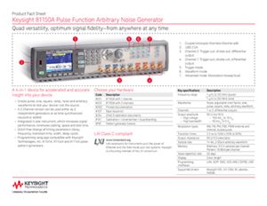 81150A Pulse Function Arbitrary Noise Generator | Keysight