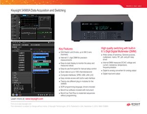 34980A Multifunction Switch / Measure Mainframe and Modules | Keysight