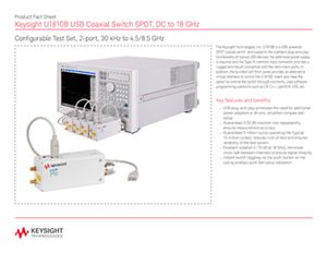 U1810B USB Coaxial Switch, DC to 18 GHz, SPDT | Keysight