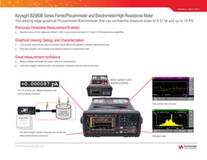 B2980 Series Femto / Picoammeter and Electrometer Meters | Keysight