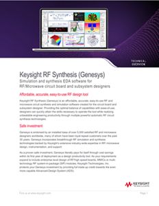 PathWave RF Synthesis (Genesys) | Keysight