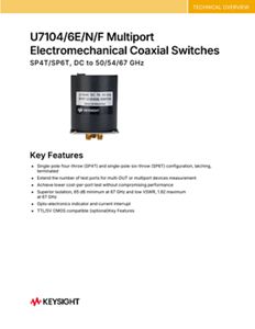 U7106E Multiport Electromechanical Switch, DC to 50 GHz, SP6T | Keysight