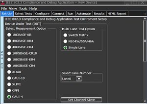N1091BMCA Electrical TX Test SW for IEEE 802.3bm (XLAUI, CAUI-4, CAUI ...